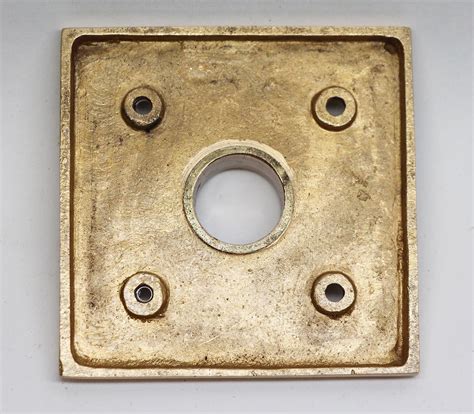Large Square Art Deco Brass Rosette Olde Good Things