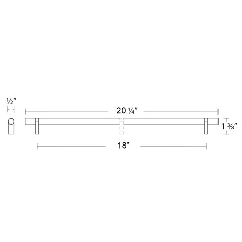 Select Collection 18 Centers Rectangular Bar Stem In Satin Brass And