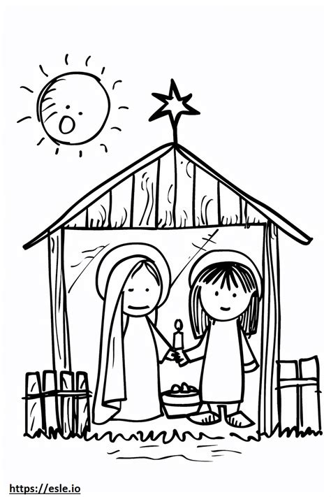 Easy Manger Scene Free Printable