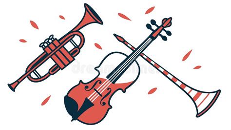 Orchestra Musical Instruments Trio Vector Illustration Vector Design