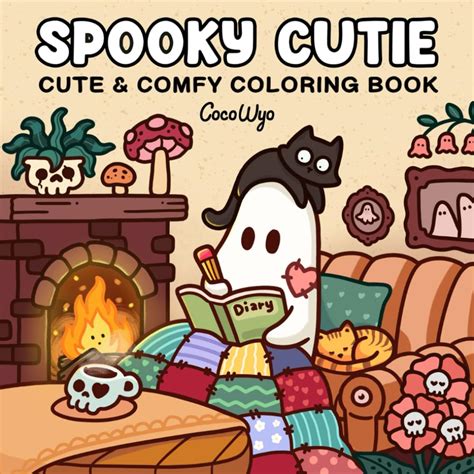 Spooky Cutie Coloring Book For Adults And Teens Featuring Adorable