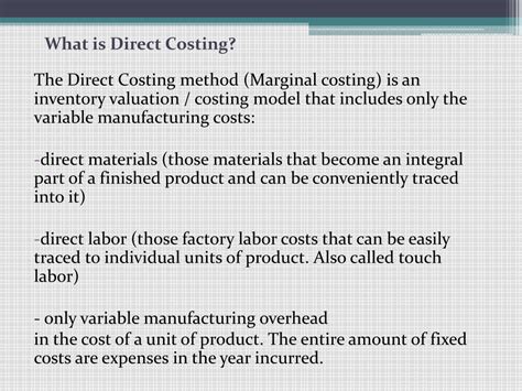 Ppt Using Direct Marginal Costing For Decision Making Powerpoint