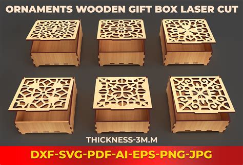 Decorative Wooden Box Laser Cut · Creative Fabrica