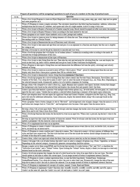 Qb Css Pr Exam 2024 P16 1 Pdf Java Script Cookie