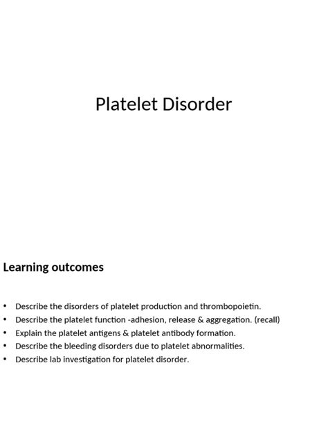 16 Platelets Disorders 2020 Pdf Platelet Coagulation