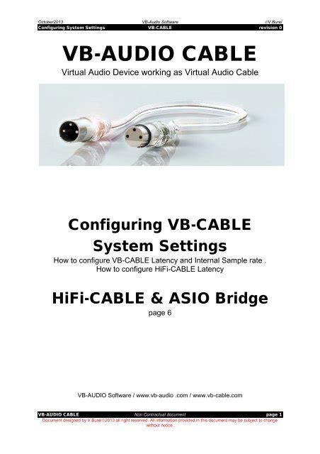 Vb Cable Manual Pdf Document Vb
