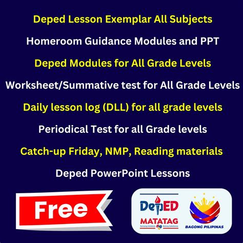 Grade 1 Deped Learning Materials Deped Lesson Exemplar All Subjects