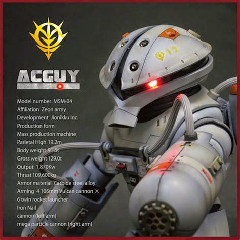 Custom Build Hguc 1144 Acguy With Led The Deep Sea Acguy Gundam