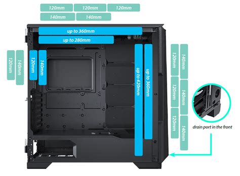 Buy Phanteks Eclipse P500a Airflow Tempered Glass Black Ph Ec500atg