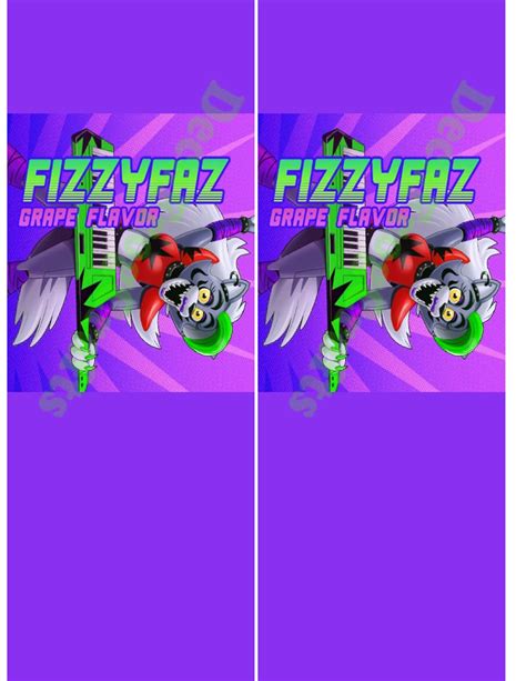 Five Nights At Freddys Security Breach Fizzyfaz Soda Cans Labels