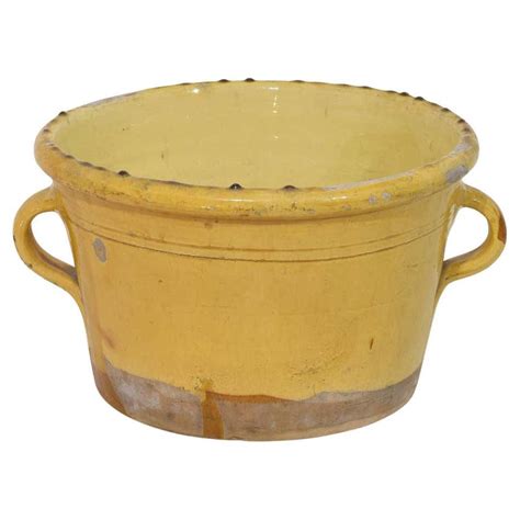 Stunning Large Antique Glazed Brown Ceramic Pot Belgium 1800 For Sale