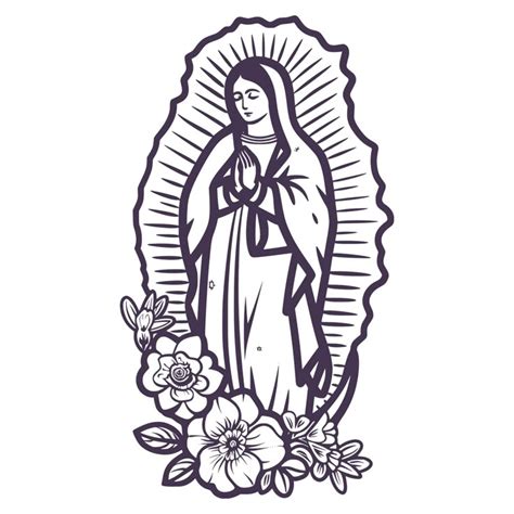 Free Our Lady Of Guadalupe Svg Virgin Mary Silhouette Svg Lady Of