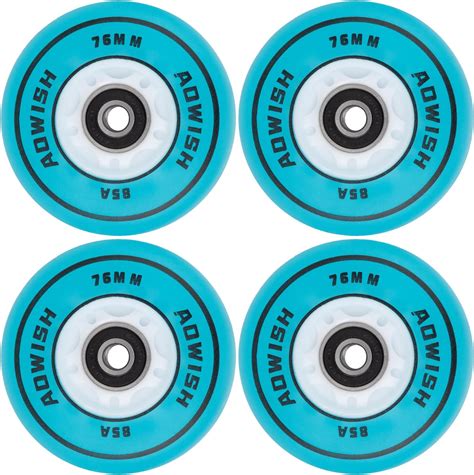 Roller Blade Wheels 80mm Inline Skate Wheels With Bearings Abec 9 Light Up Roller