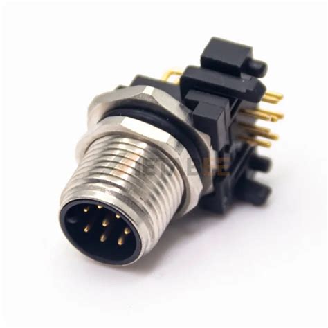 Right Angle Pcb Mount M12 8 Pin A Coded Male Connector Metabeeai