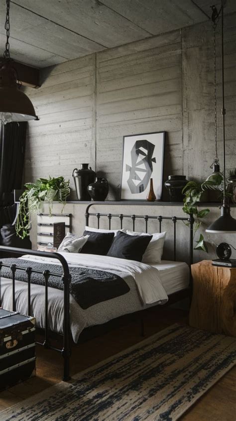 🖤 Industrial Style Bedroom Ideas For Men Industrial Bedroom Ideas In 2025 Huis Interieur