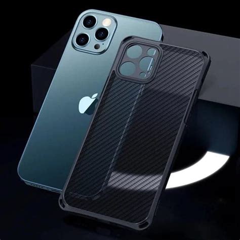 Xundd Carbon Fiber Texture Airbag Bumper Shockproof Case For Iphone 12