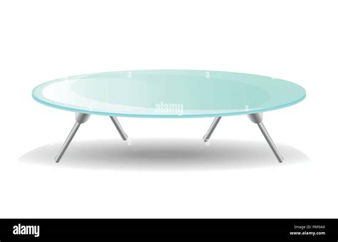 Glass Table On White Background Stock Vector Image And Art Alamy