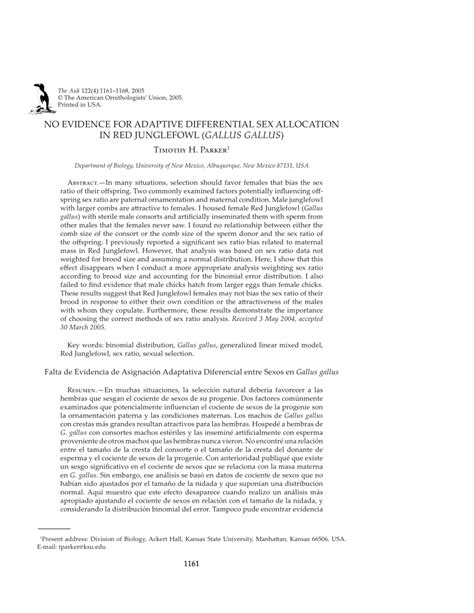 Pdf No Evidence For Adaptative Differential Sex Allocation In Red