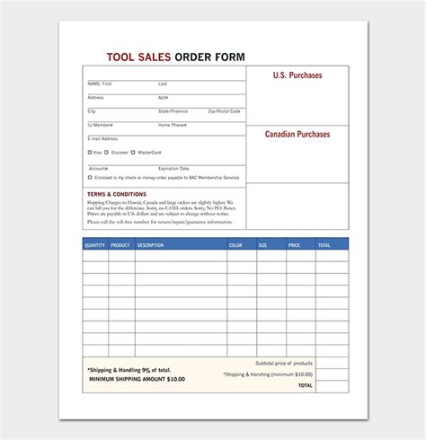 Sales Order Template 22 Formats Examples Word Excel PDF