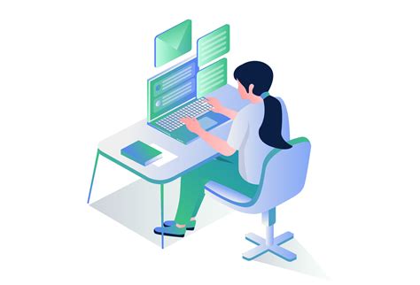 Person Using Computer Vector Art Icons And Graphics For Free Download
