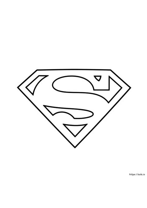 Coloriage Logo Superman À Imprimer Gratuit