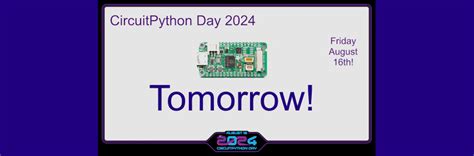 Circuitpython Day Countdown Tomorrow Friday « Adafruit Industries Makers Hackers Artists