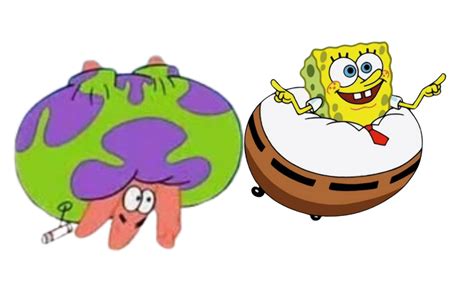 Spongebob And Patrick Wearing Inflatable Pants By Dracoawesomeness On