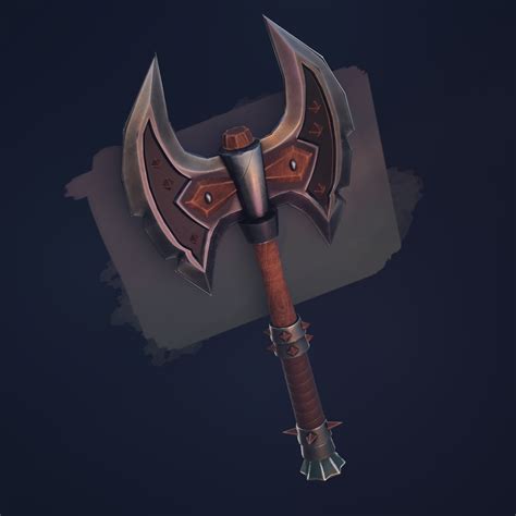 Gameready Stylized Battle Axe 3d Model Turbosquid 2162110