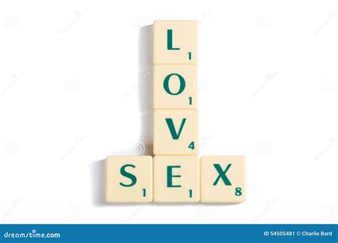 Scrabble Letter Tiles For Love And Sex Concept Stock Image Image Of