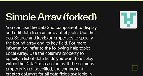 Simple Array Forked Codesandbox