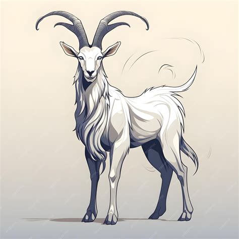 Premium Ai Image Animated Cartoon Flash Card Illustration Of A Markhor