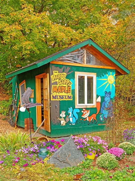 Maple Museum In Green Shed Decorated With Woodland Animals In Fall
