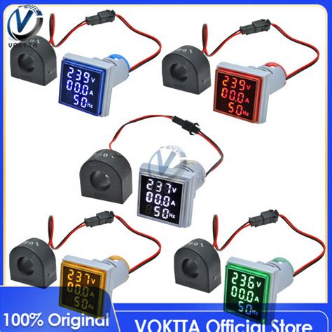 Original Voktta Mini 22mm 3 In 1 Digital Current Voltmeter Ammeter