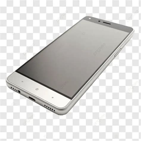 Sleek Touchscreen Device Mobile Display Silver Digital Png