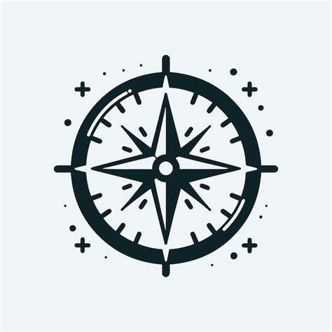 Premium Vector Flat Compass Icon In White Background