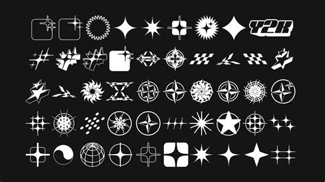 Y2k Shapes And Vectors Pack 2 0 Graphic Design Fonts Graphic Design Logo Fonts