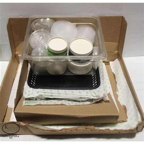 Assorted Takeout Containers And Wrap