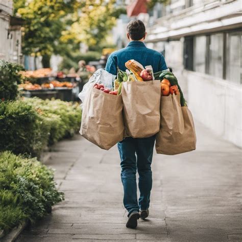 Person Carrying Full Grocery Bags Ai Generated Artwork Nightcafe