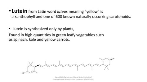 Xanthophylls Pptx Chemistry Science