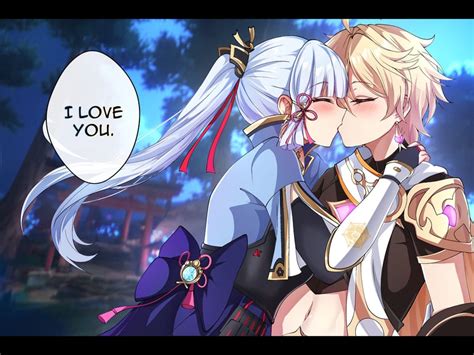 Aether And Kamisato Ayaka Genshin Impact Drawn By Midori User