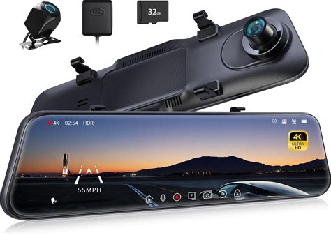 Wireless Carplay Screen 1126 Inch 4k Fhd Rearview Mirror