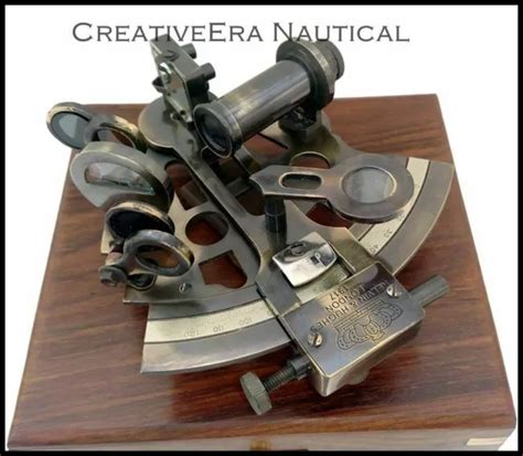 Massif Laiton Nautique Sextant 127cm Maritime Nautique Avec Boîte En Bois Eur 4085 Picclick Fr