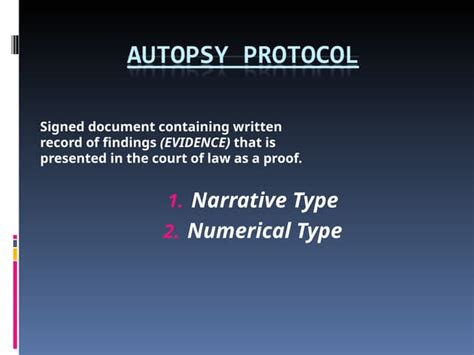 Post Mortem Examinationautopsy Pptx