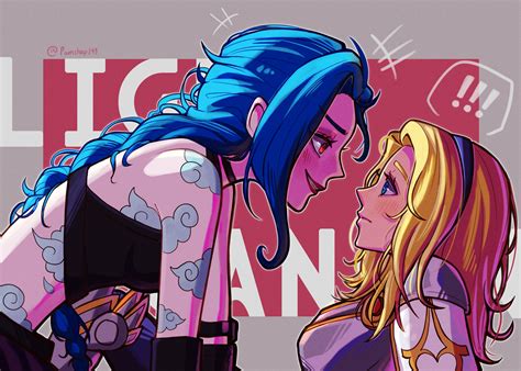 Jinx Lux And Arcane Jinx League Of Legends And 1 More Drawn By