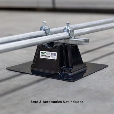 Black Saddle Rooftop Pipe Support Non Penetrating Pipe Saddle Suppor