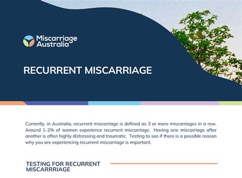 Fact Sheets About Miscarriage Miscarriage Australia