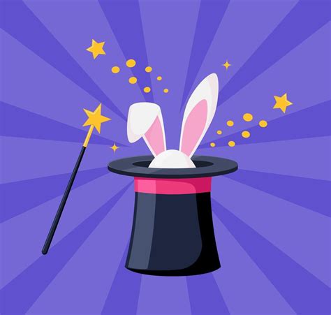 Magic Hat With Bunny Ears Magician Hat With Rabbit Circus Show