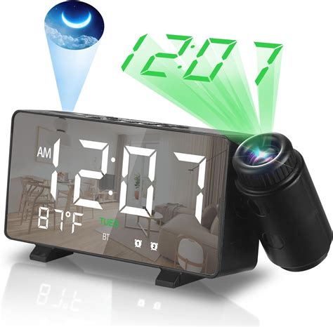 Quanium Projection Alarm Clocks180°rotatable Projector Led