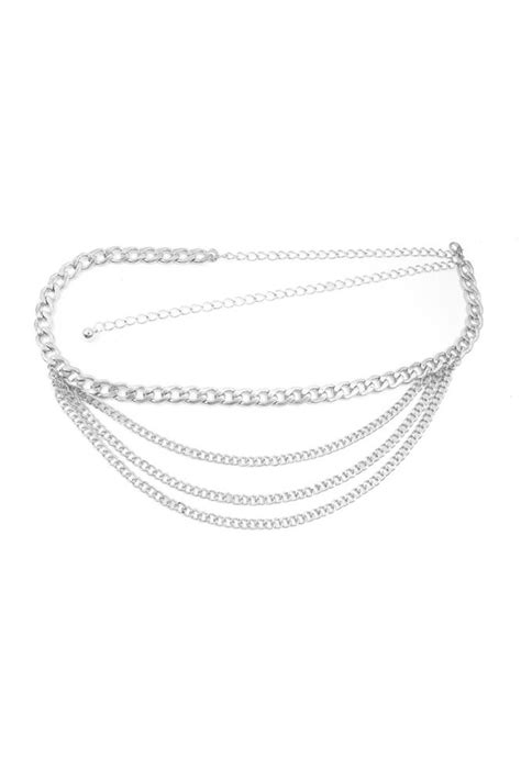 metal multi chain layered bally chain belt karadistrom