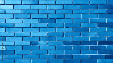 Blue Background From Brick Wall Texture Pattern Wallpaper Design